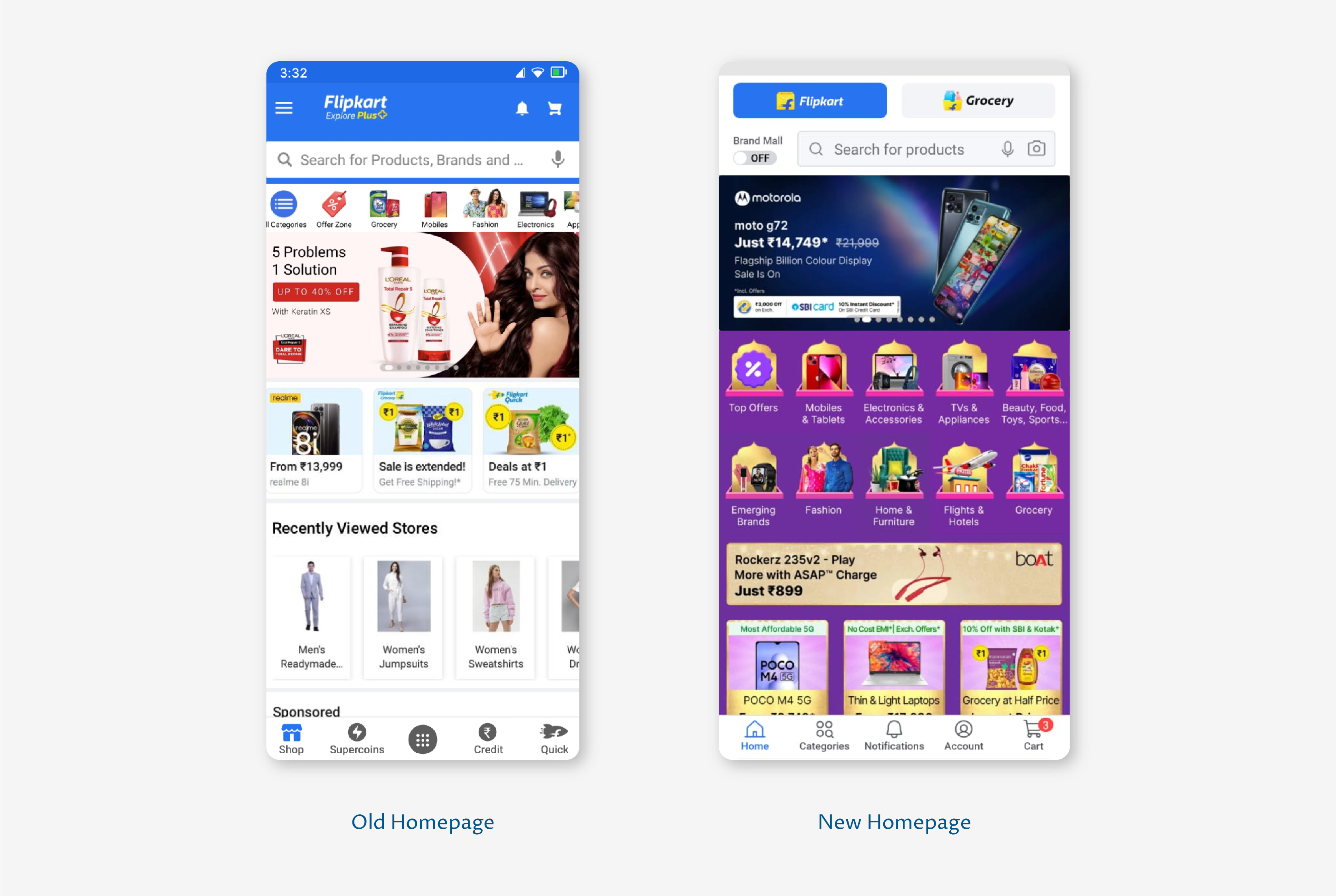 Case Study: How Flipkart's Redesign Addresses Seasoned and New Users